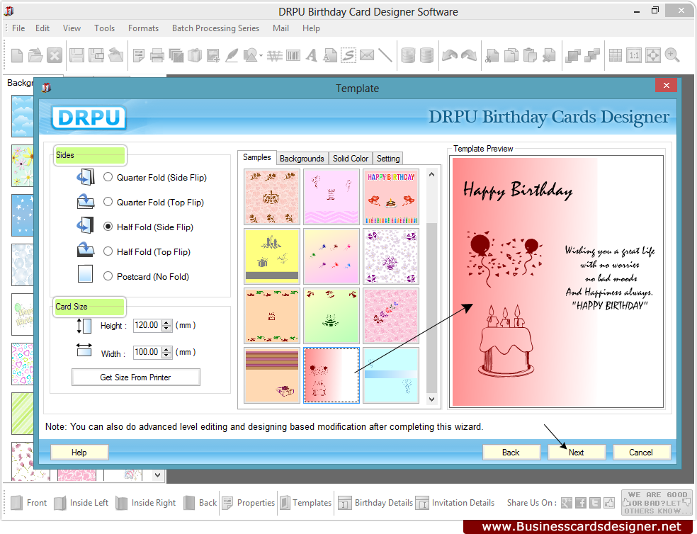 Birthday Cards Designer Software Screenshots To Learn Designing Card
